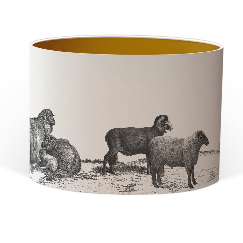 Jumping Sheep Small Drum Lampshade - Etsy