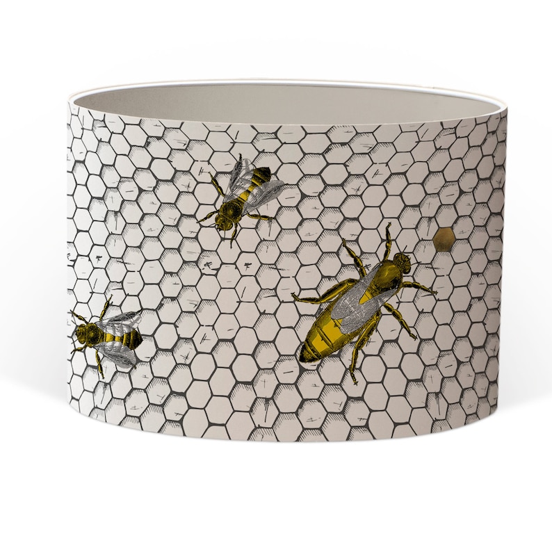 The Hive - Small Honey Bees Drum Lampshade - Etsy