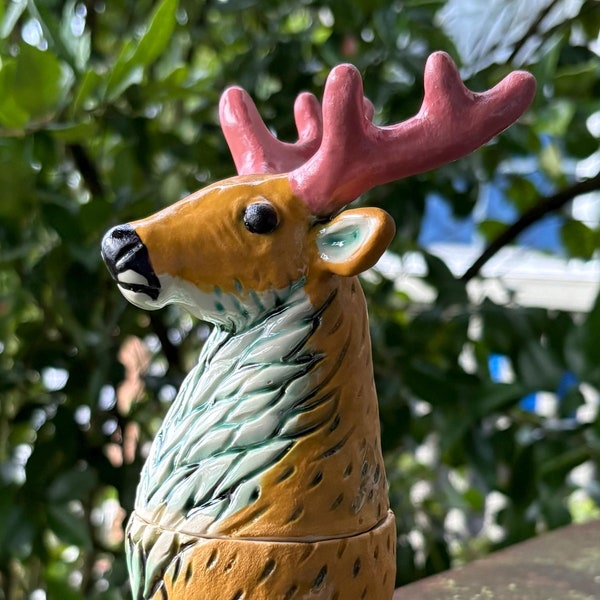 Ceramic Deer Head - Etsy