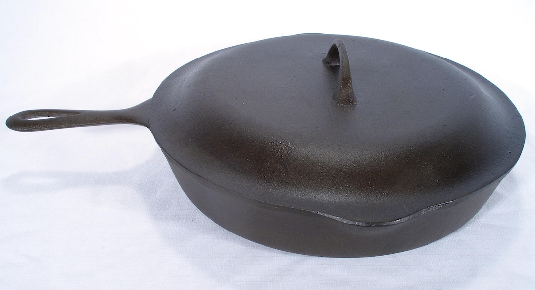 Vintage Lodge #10 Fryer Cast Iron 12" Chicken Fryer Skillet Pan With ...