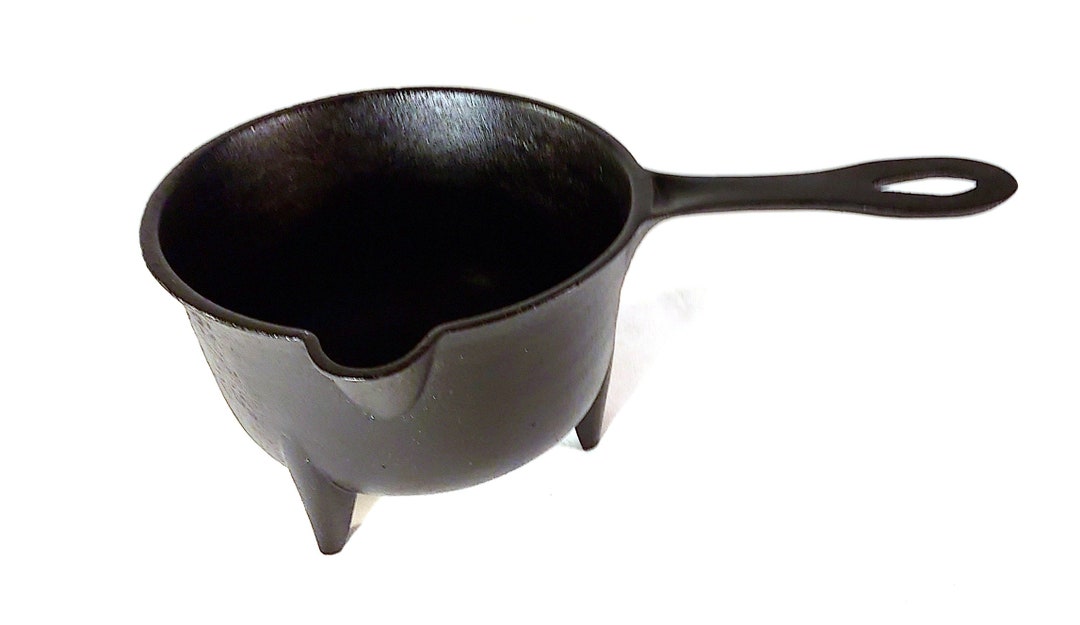 Antique Cast Iron Open Fire Footed Black Spider Smelting Melting Gravy ...