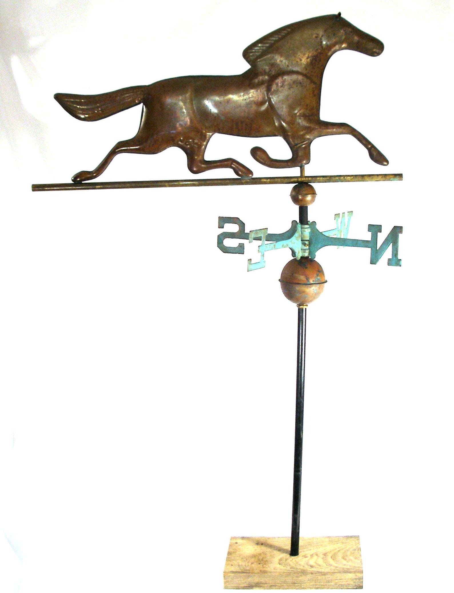 Copper Folk Art Galloping Stallion Racing Horse Weather Vane - Etsy