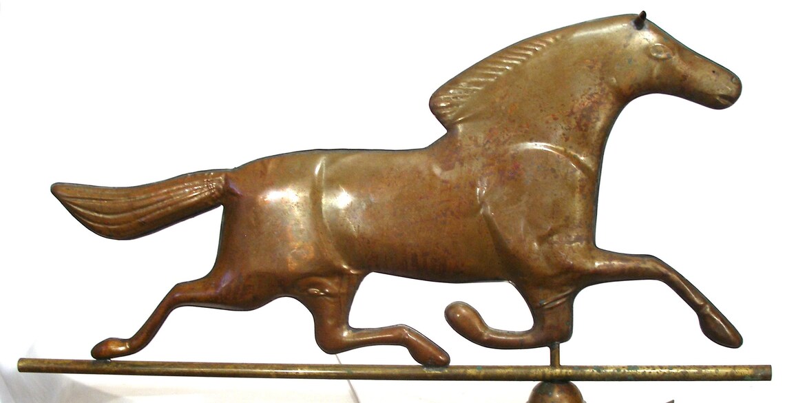 Copper Folk Art Galloping Stallion Racing Horse Weather Vane - Etsy