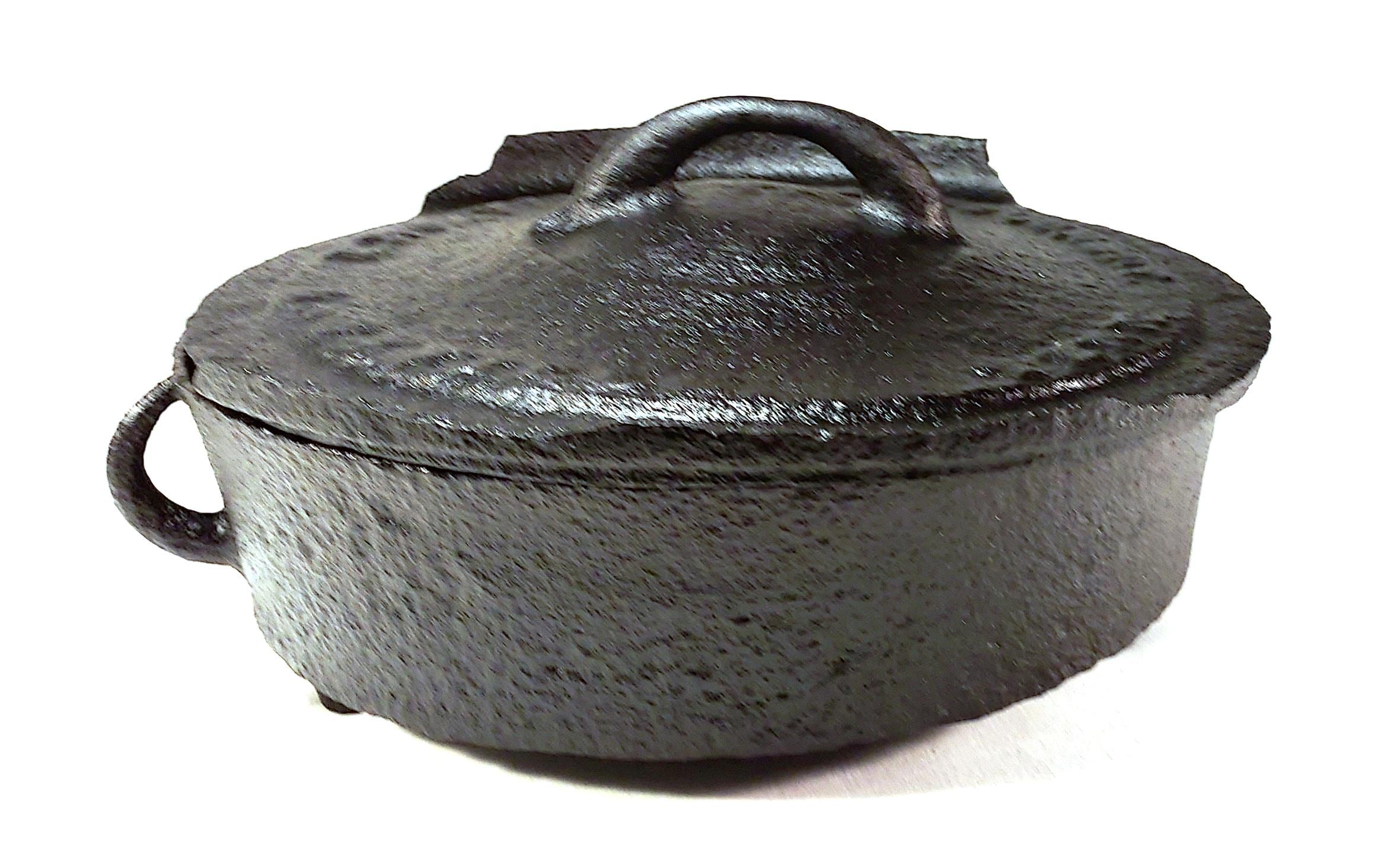 Antique Cast Iron B & I Foundry Footed, Deep Fry, Dutch Oven Roaster ...