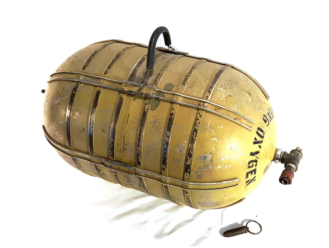 Vintage WW2 WWII Breathing Oxygen Tank B17, B24, B25 Bomber Air Tank ...