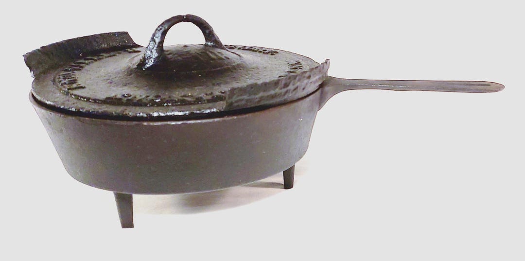 Knoxville B&I Foundry Civil War Era Cast Iron Footed Spider Deep Frying ...