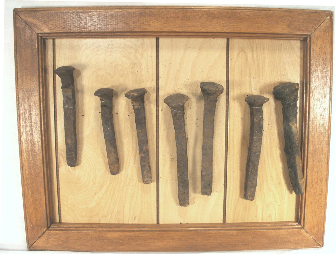 Antique Railroad Spikes in Framed Display - Etsy