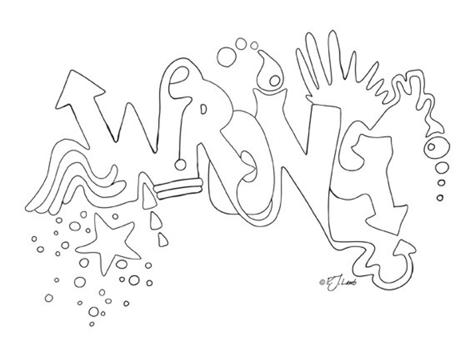 Wrong, Black and White Graphic Word Art Print, Reproduced From Original ...