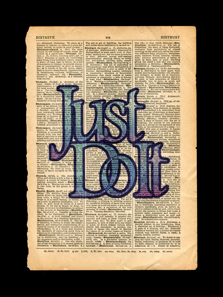 Old Dictionary Page Word Art Print Just Do It Vintage Book - Etsy
