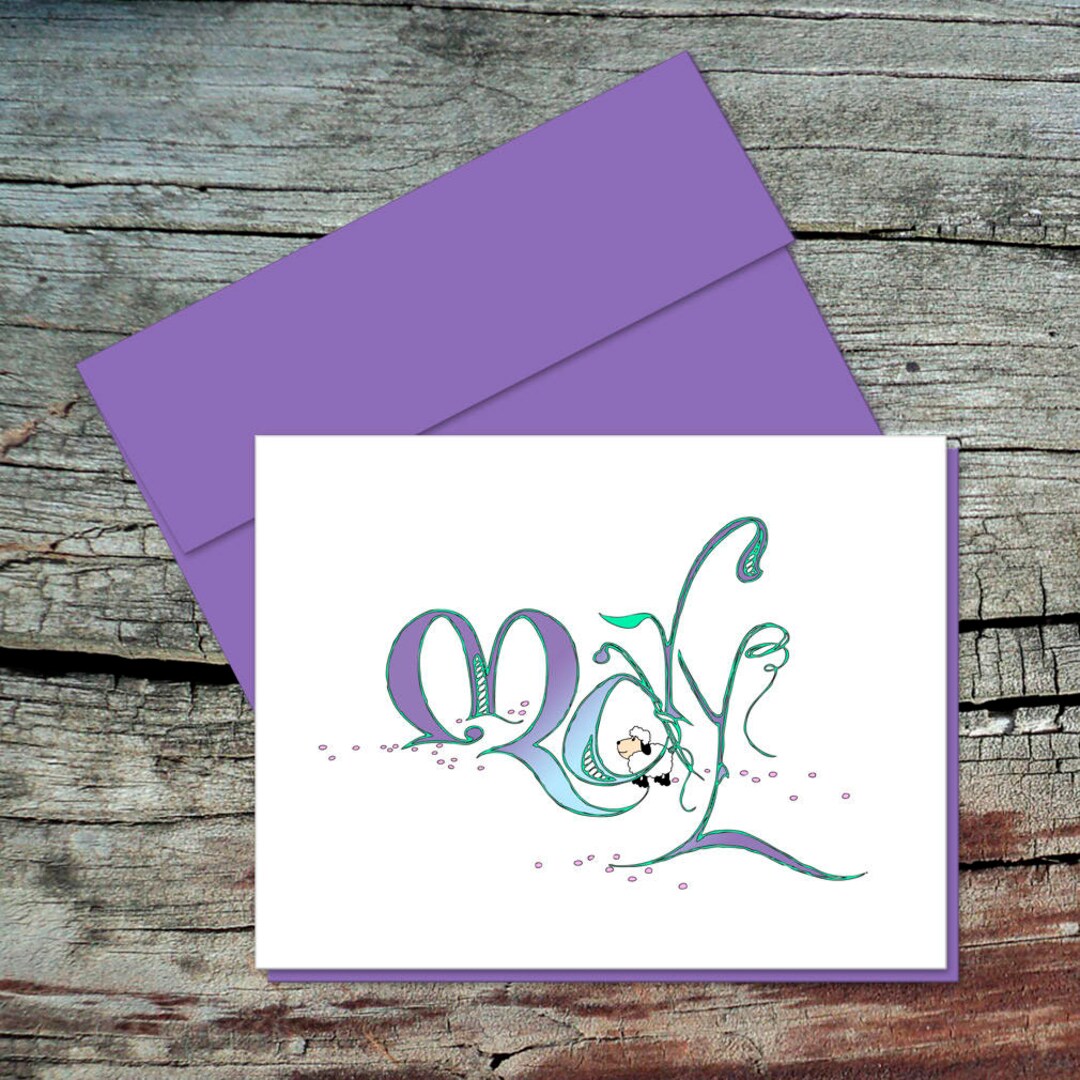 Handmade Mary Note Card With Matching Color Envelope Set of - Etsy