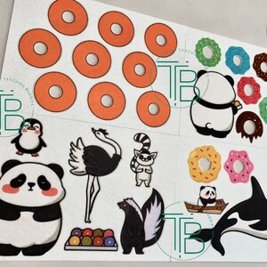 Please, Mr. Panda Story Felt Set With Donuts Matching Game - Etsy