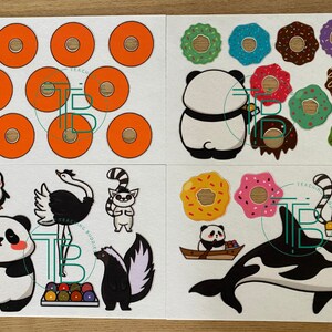 Please, Mr. Panda Story Felt Set With Donuts Matching Game - Etsy