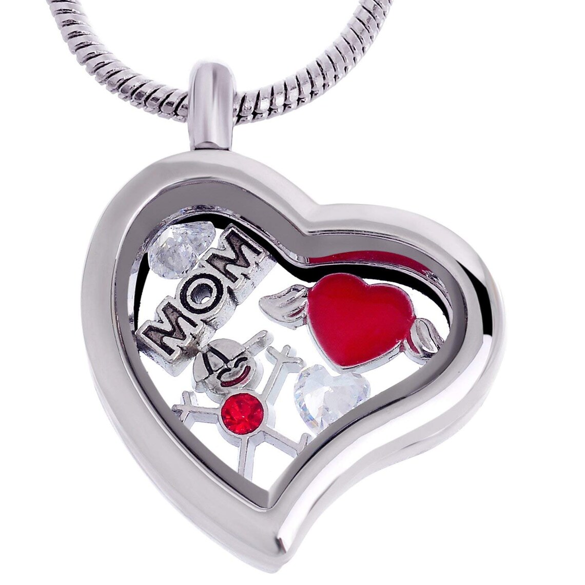 Silver Living Memory Locket Necklace 20 Family I Love - Etsy