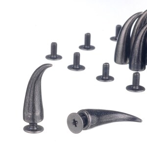 Gunmetal Black 21mm Cat Claw Spikes // Metal Large Spikes and Studs ...