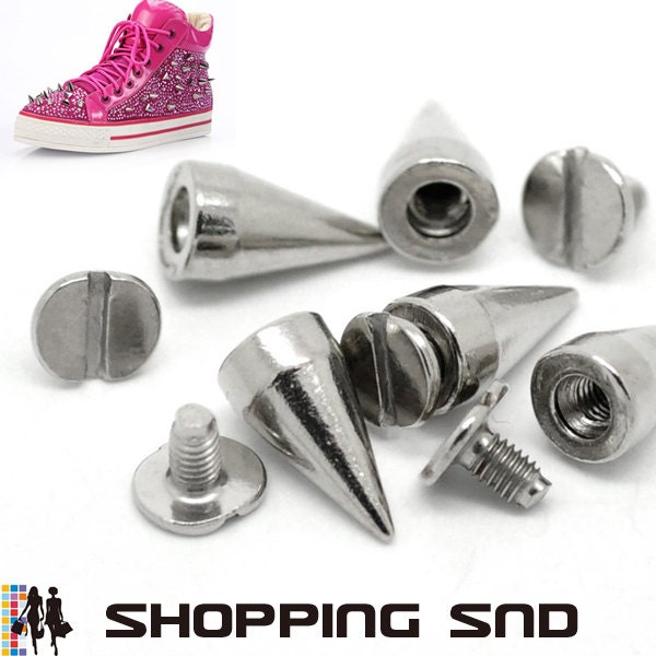 13mm 50pcs Cone Bullet Spikes Silver Spike Studs Metal - Etsy
