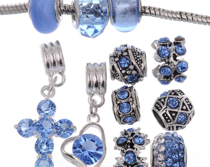 RUBYCA Assorted Glass Charm Beads for European Charm Bracelet - Etsy