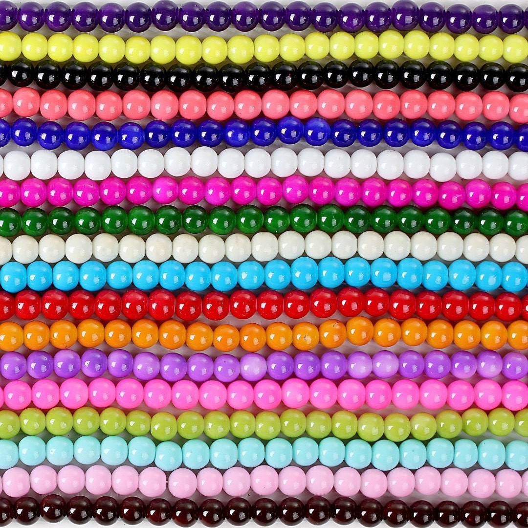 Opaque Glass Pearl Beads Round Loose Top Quality Choose SIZE Choose ...