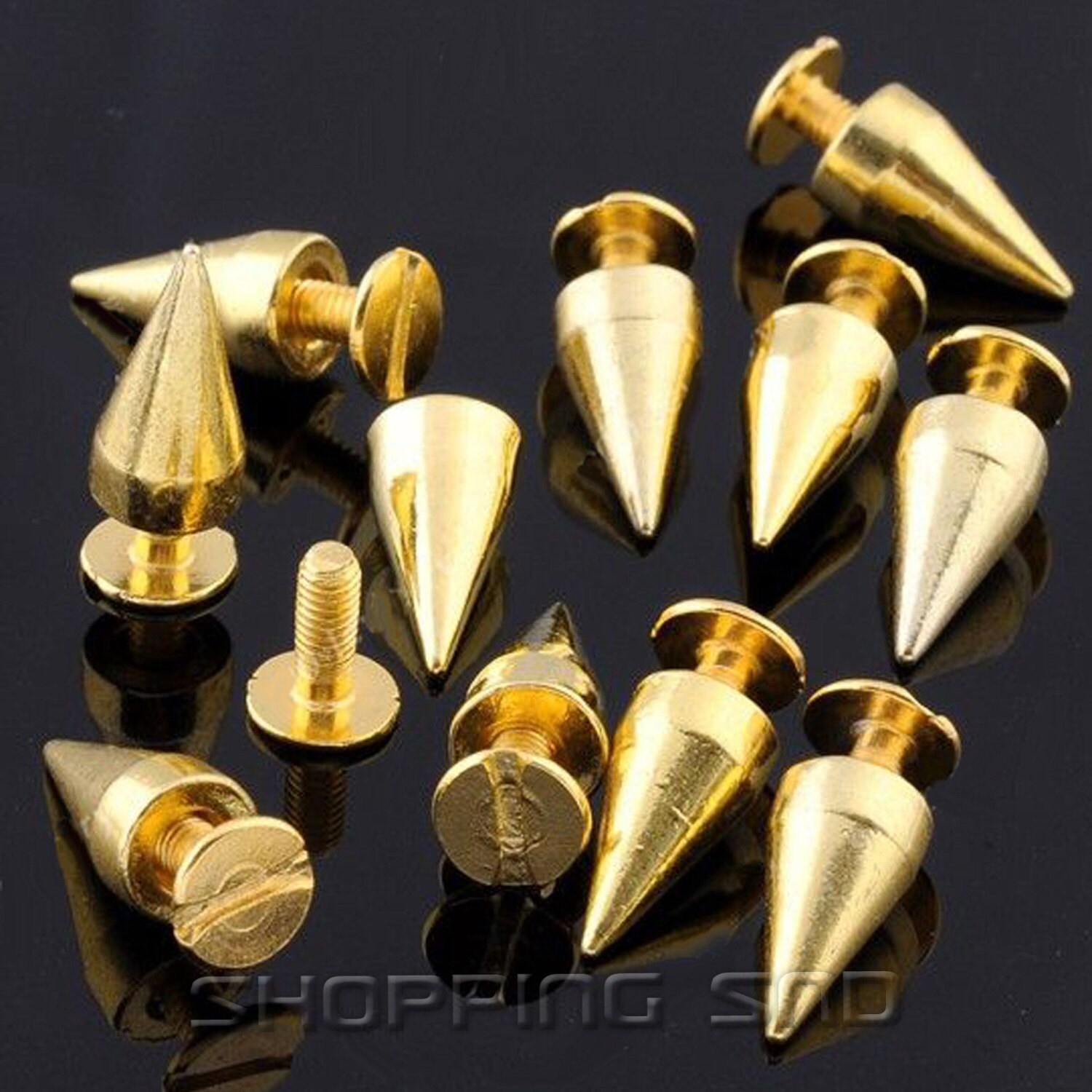 Large 14mm Cone Spike Studs Screwback Spikes for | Etsy