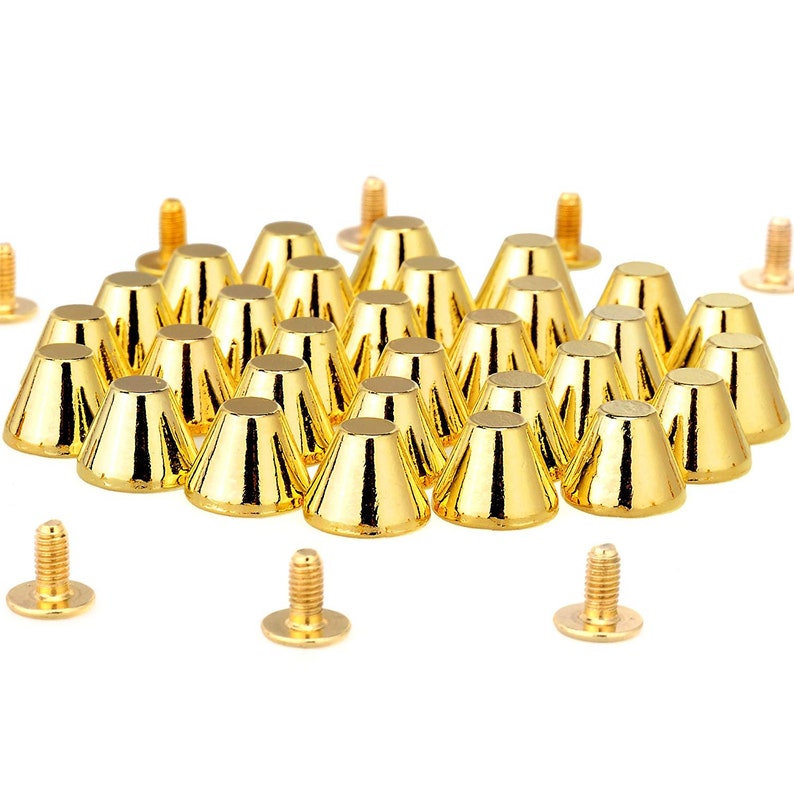 Truncated Cone Studs With Flat Top Spikes for Leather - Etsy
