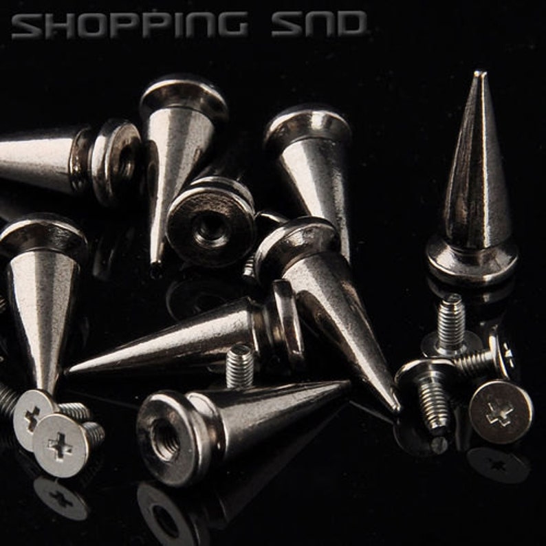 25mm Black Giant Tree Spikes Gunmetal Screwback Metal Spikes - Etsy ...