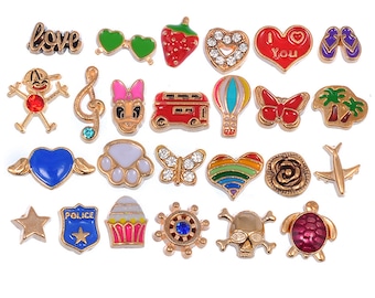 Assorted Lots of Floating Charms for Living Memory Lockets - Etsy