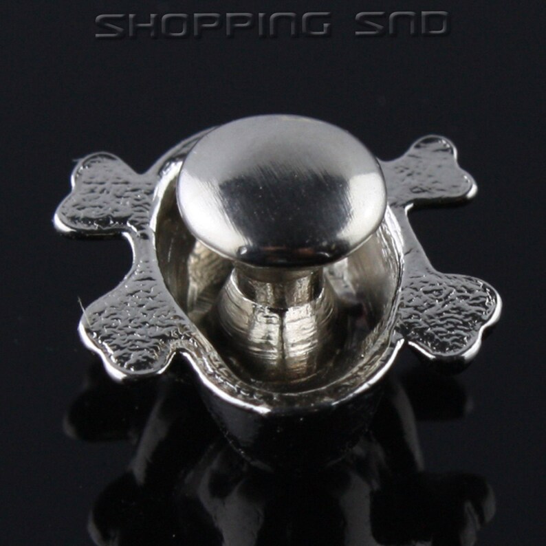 10mm Skull Cross Bones Rivets for Leathercraft Silver Gold | Etsy
