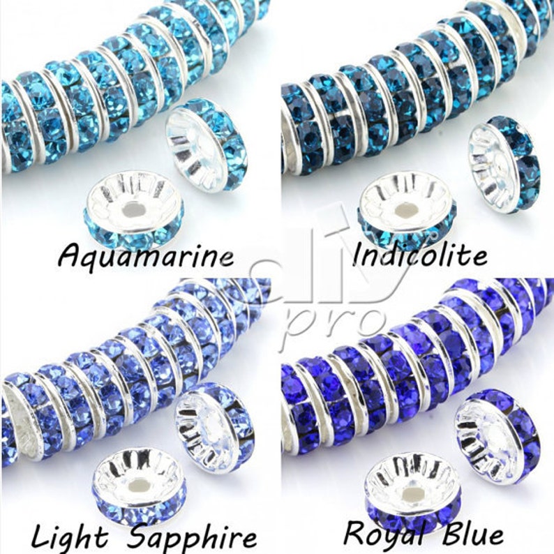 8mm Rondelle Spacer Beads Silver Round 100pcs Czech Crystal - Etsy