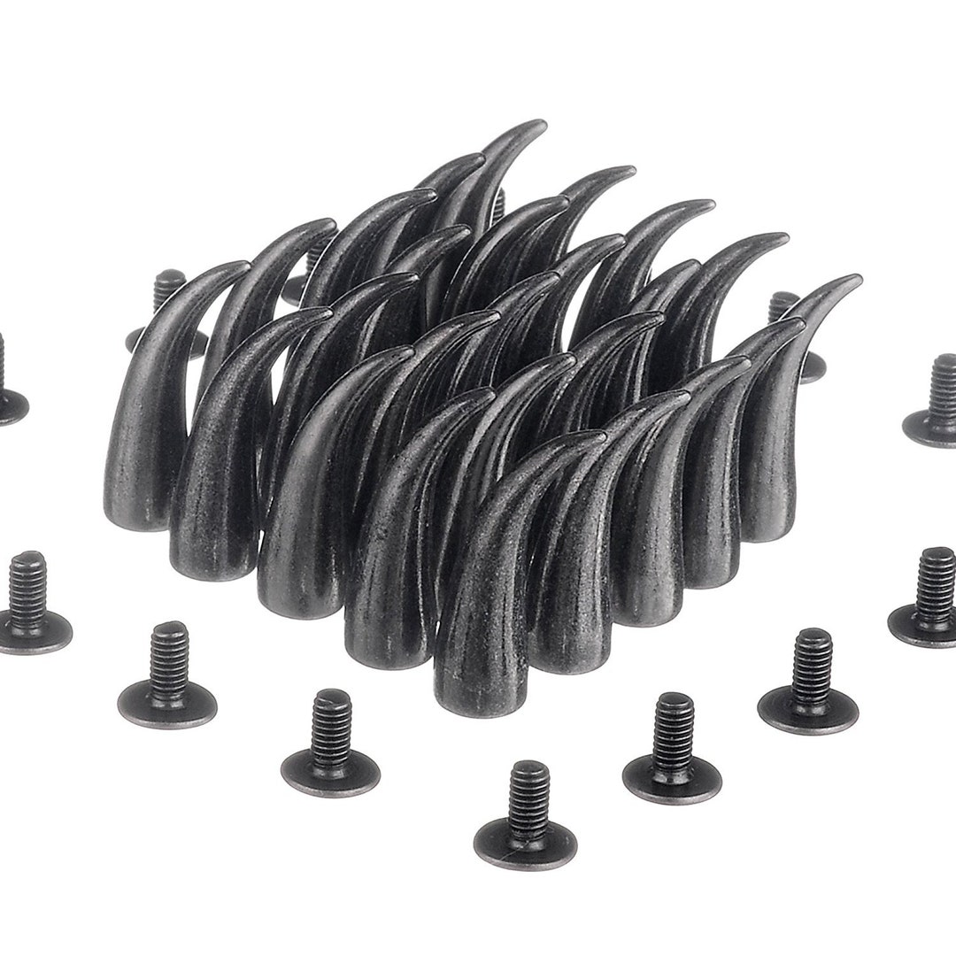 Gunmetal Black 21mm Cat Claw Spikes // Metal Large Spikes and Studs ...