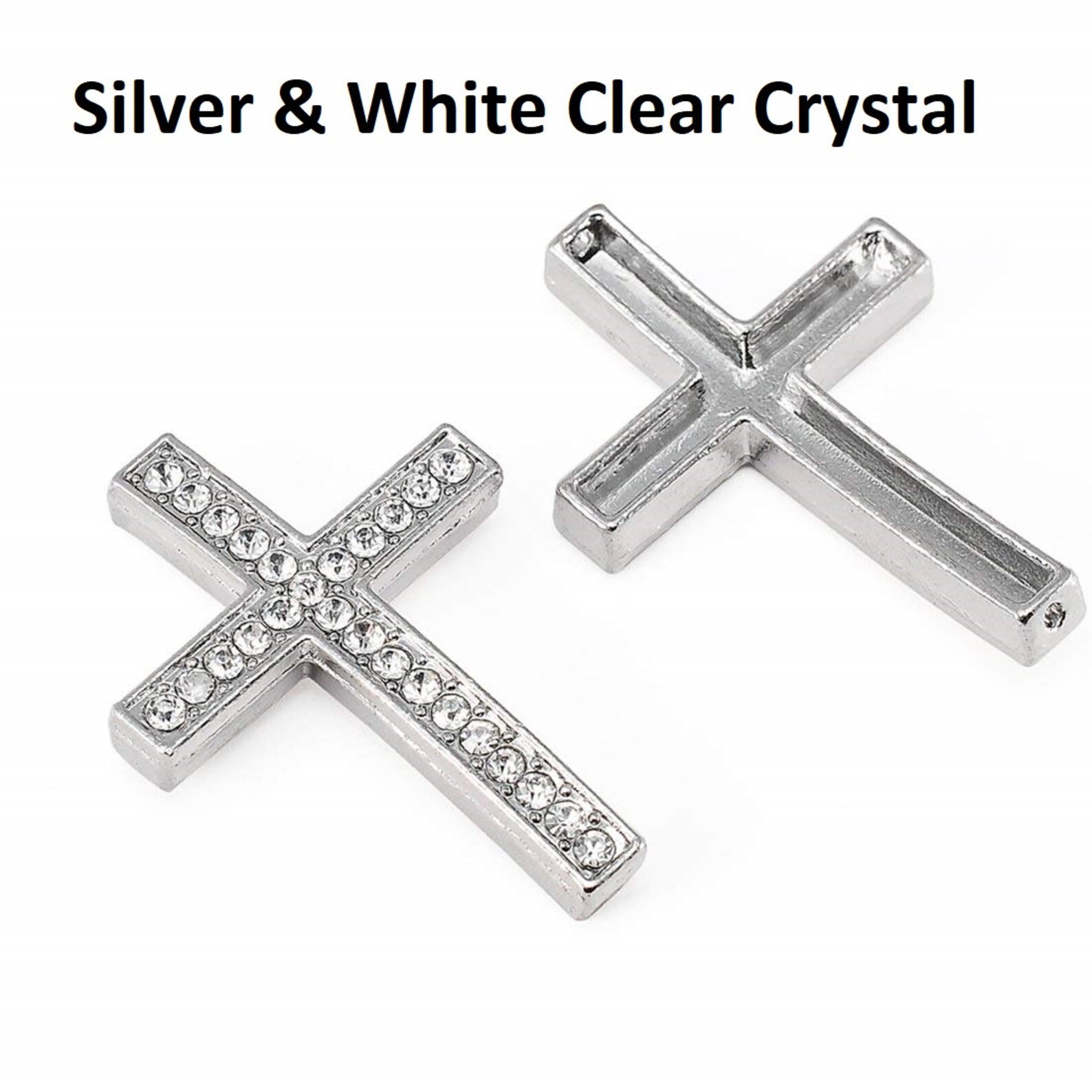 Crystal Pave Cross Sideways Connector for Bracelet Cross - Etsy