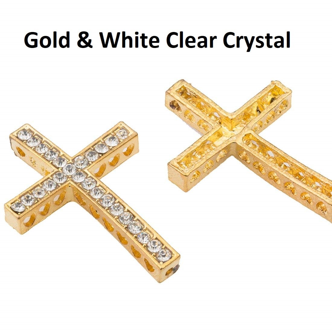Crystal Pave Cross Sideways Connector for Bracelet Cross - Etsy