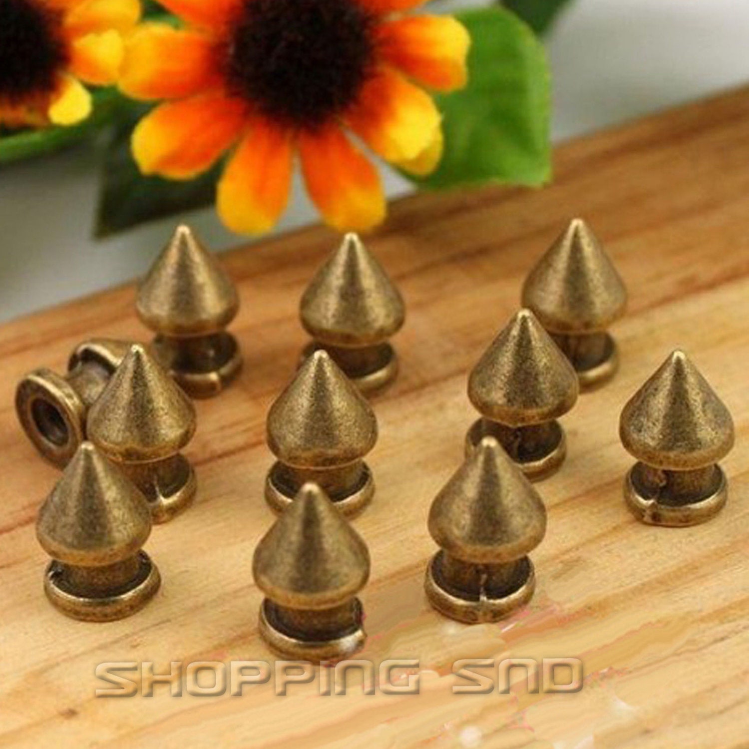 12mm Metal Tree Spike Studs for Leather, Screw Back Tree Spikes ...