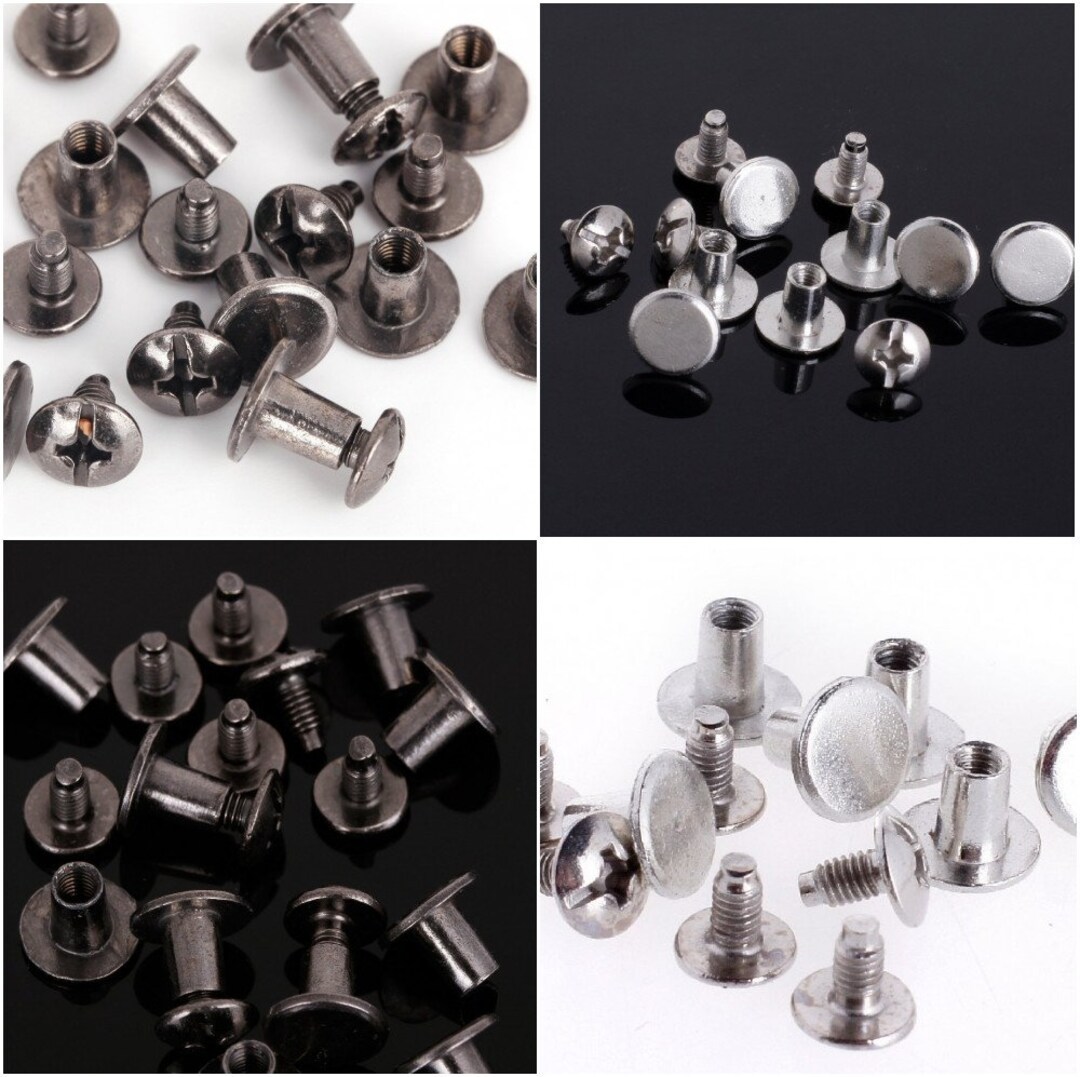 Wholesale Flat Head 10mm Metal Spikes, Screw Back Round Studs for ...