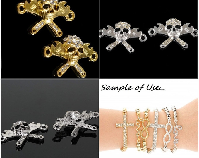 10mm Skull Cross Bones Rivets for Leathercraft Silver Gold - Etsy