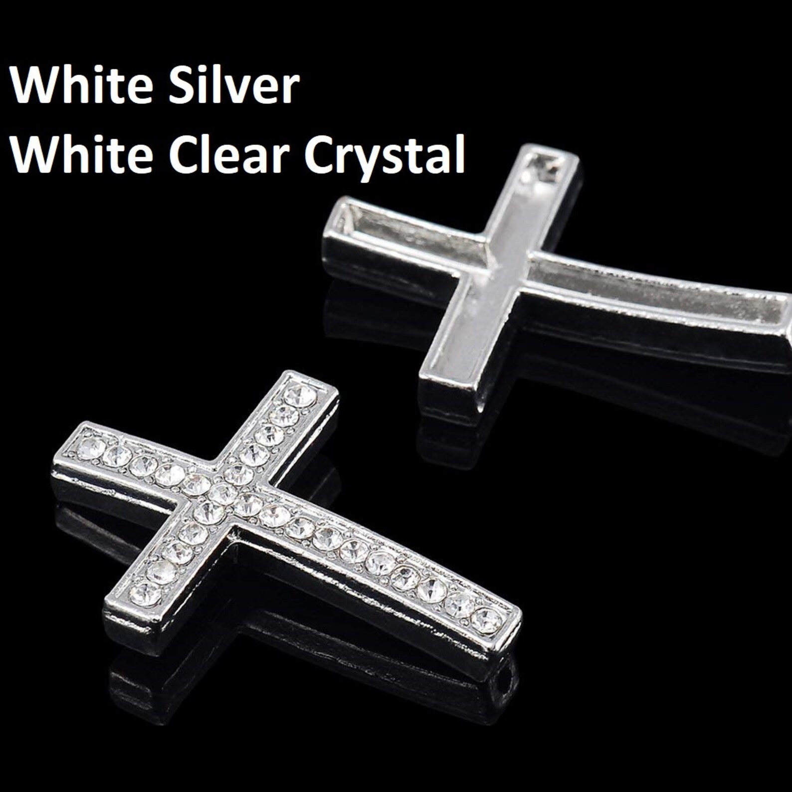Crystal Pave Cross Sideways Connector for Bracelet Cross - Etsy