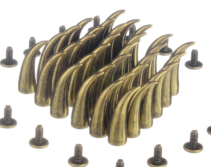 Gunmetal Black 21mm Cat Claw Spikes // Metal Large Spikes and - Etsy