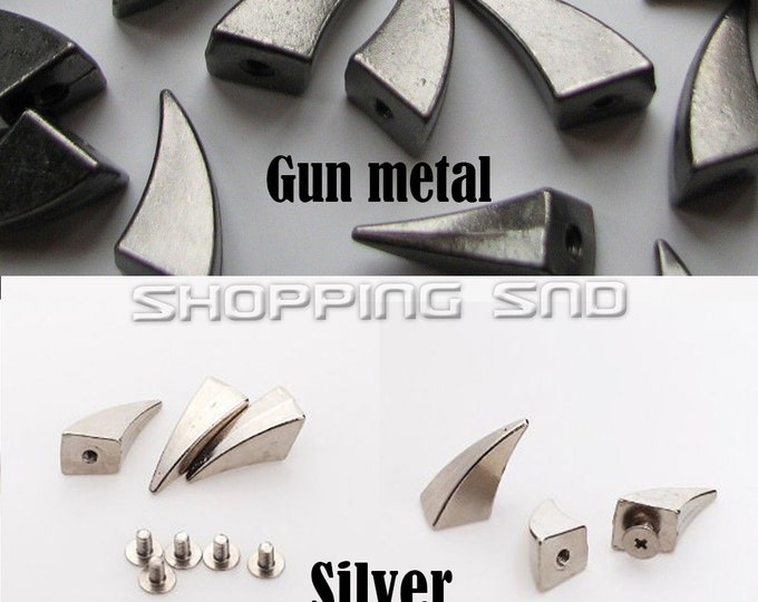 Gunmetal Black 21mm Cat Claw Spikes // Metal Large Spikes and - Etsy