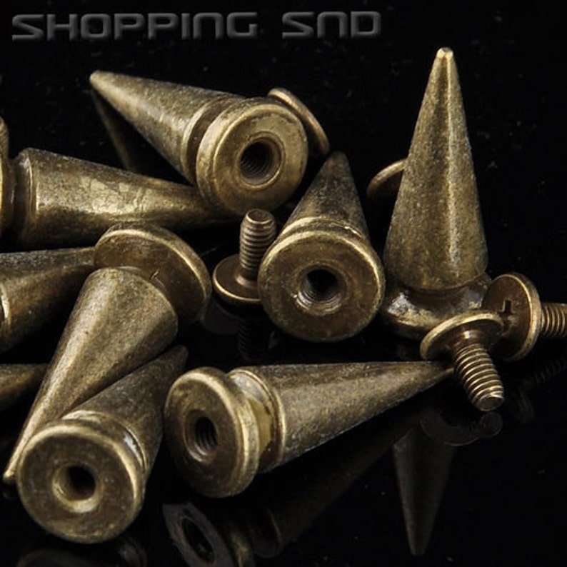 Bronze Giant Tree Spikes 25mm / 1 Screwback Metal - Etsy