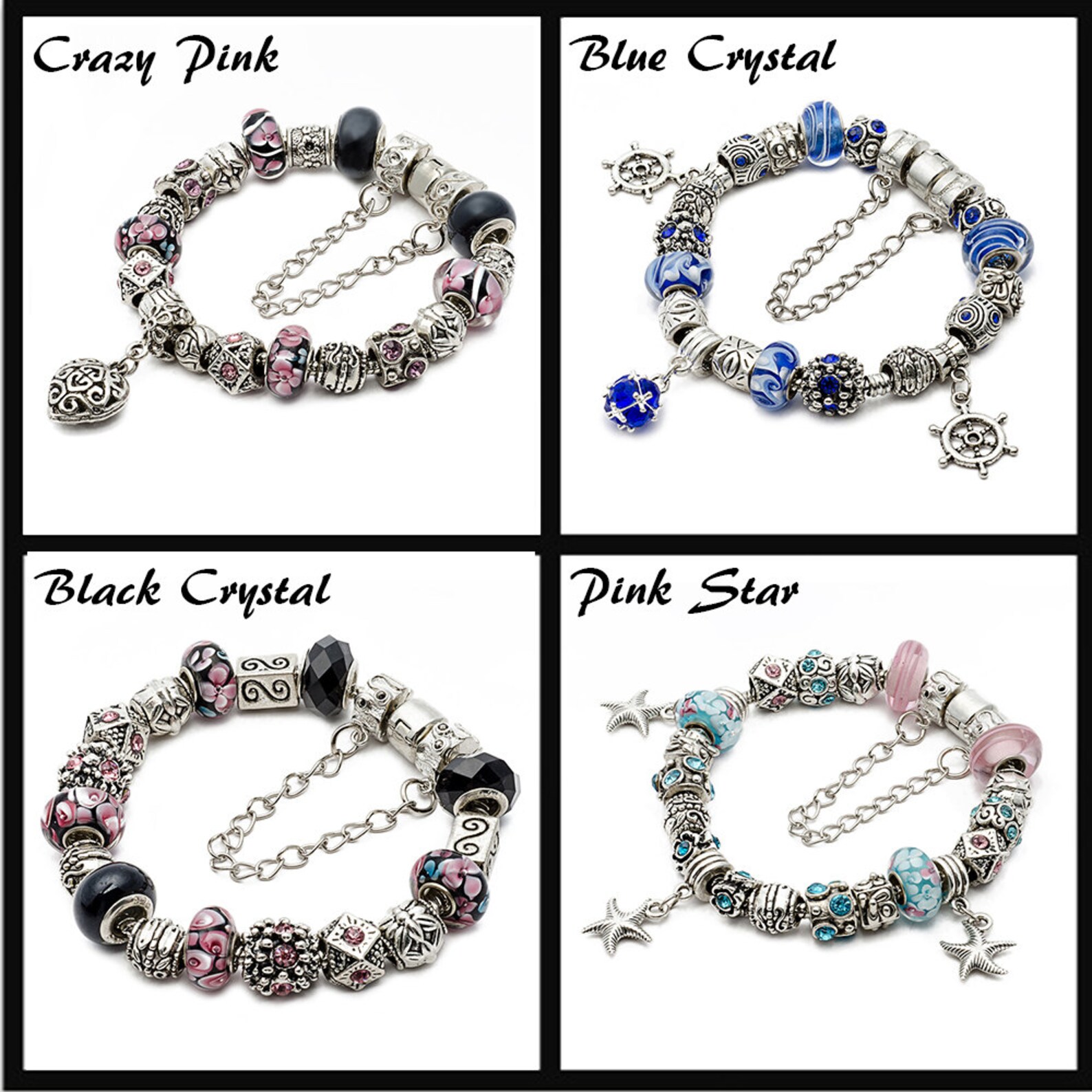 Posh Eart Desinger European Charm Bracelet 20cm FREE - Etsy