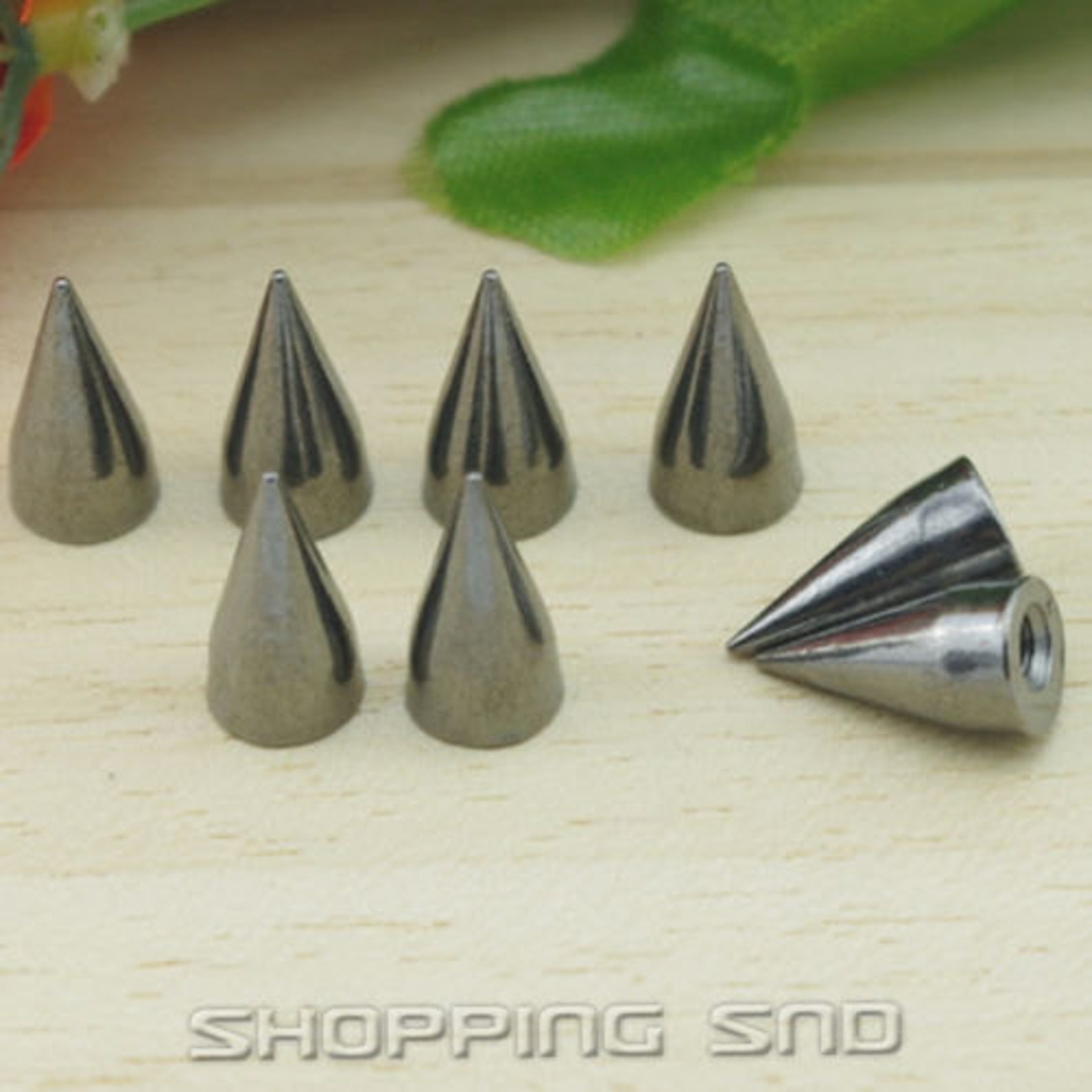 14mm Cone Screwback Spike Studs Bullet w/ Screws Gunmetal | Etsy