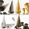 14mm Silver Cone Spikes and Studs for Clothing, Silver Metal Spike ...