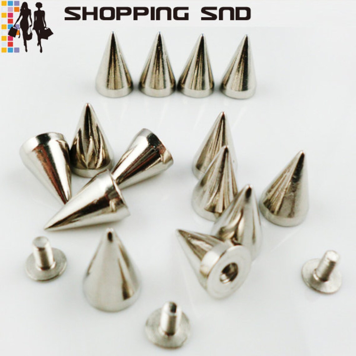 13mm 50pcs Cone Bullet Spikes Silver Spike Studs Metal - Etsy