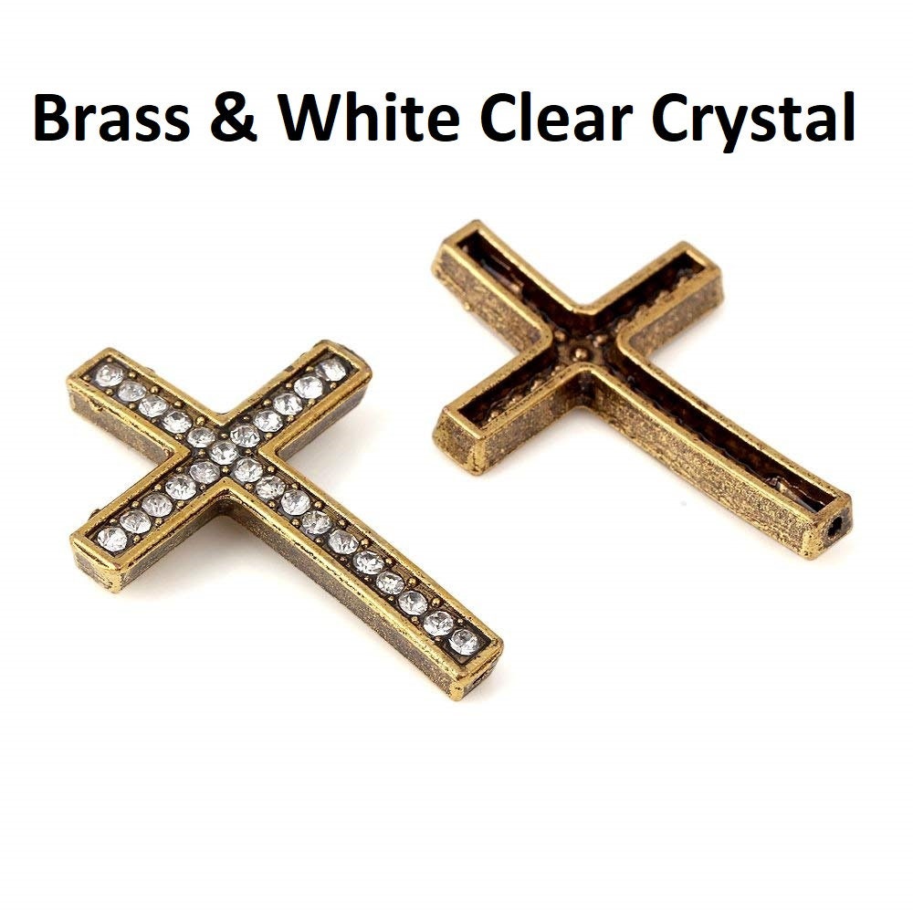 Crystal Pave Cross Sideways Connector for Bracelet Cross - Etsy
