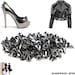 9mm Gunmetal Black Cone Spikes, Wholesale Metal Screwback Spikes and ...