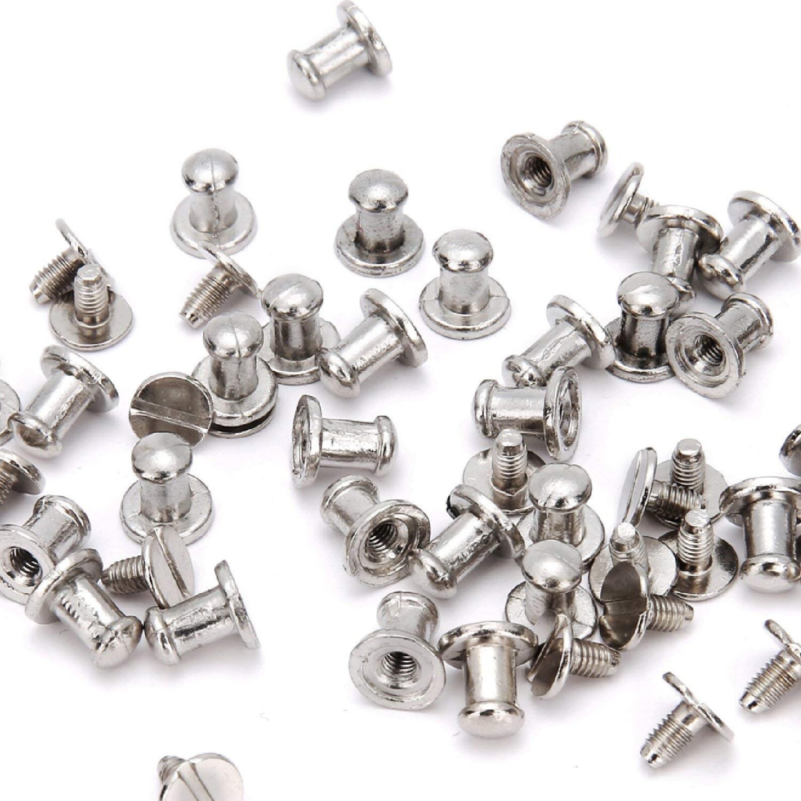 Metal Screw Back Button Studs for Leathercraft, Screwback Spike Studs ...