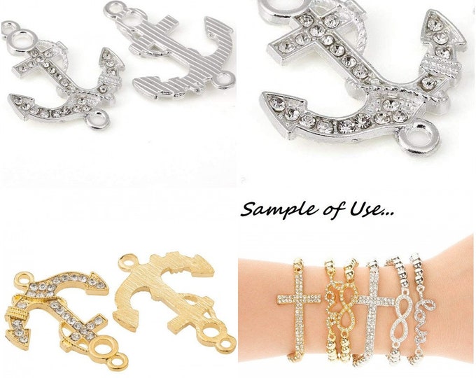 Crystal Pave Cross Sideways Connector for Bracelet Cross - Etsy