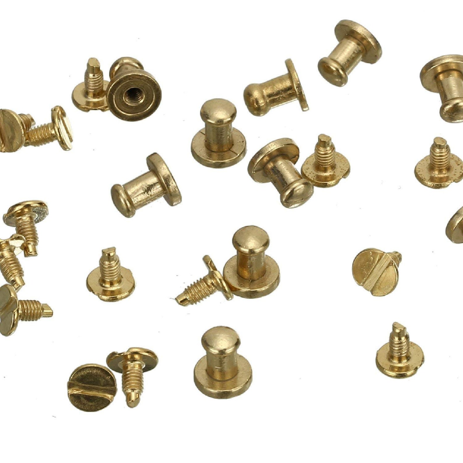 Metal Screw Back Button Studs for Leathercraft, Screwback Spike Studs ...