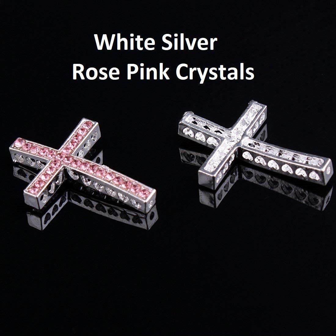 Crystal Pave Cross Sideways Connector for Bracelet Cross - Etsy