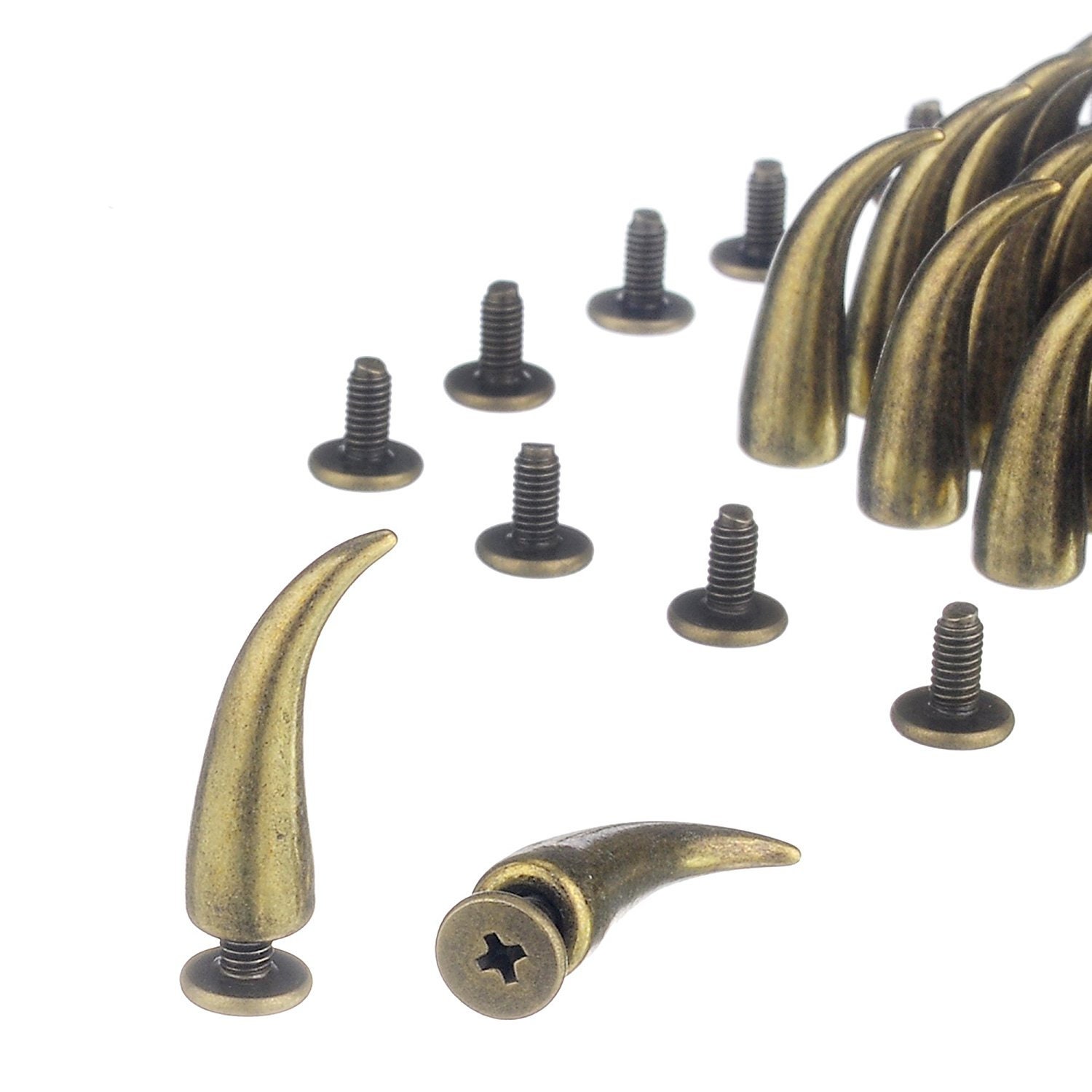 Bronze 21mm Cat Claw Spikes // Metal Large Spikes and Studs ...