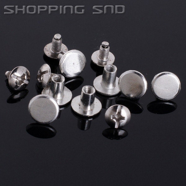 Wholesale Flat Head 10mm Metal Spikes Screw Back Round Studs - Etsy