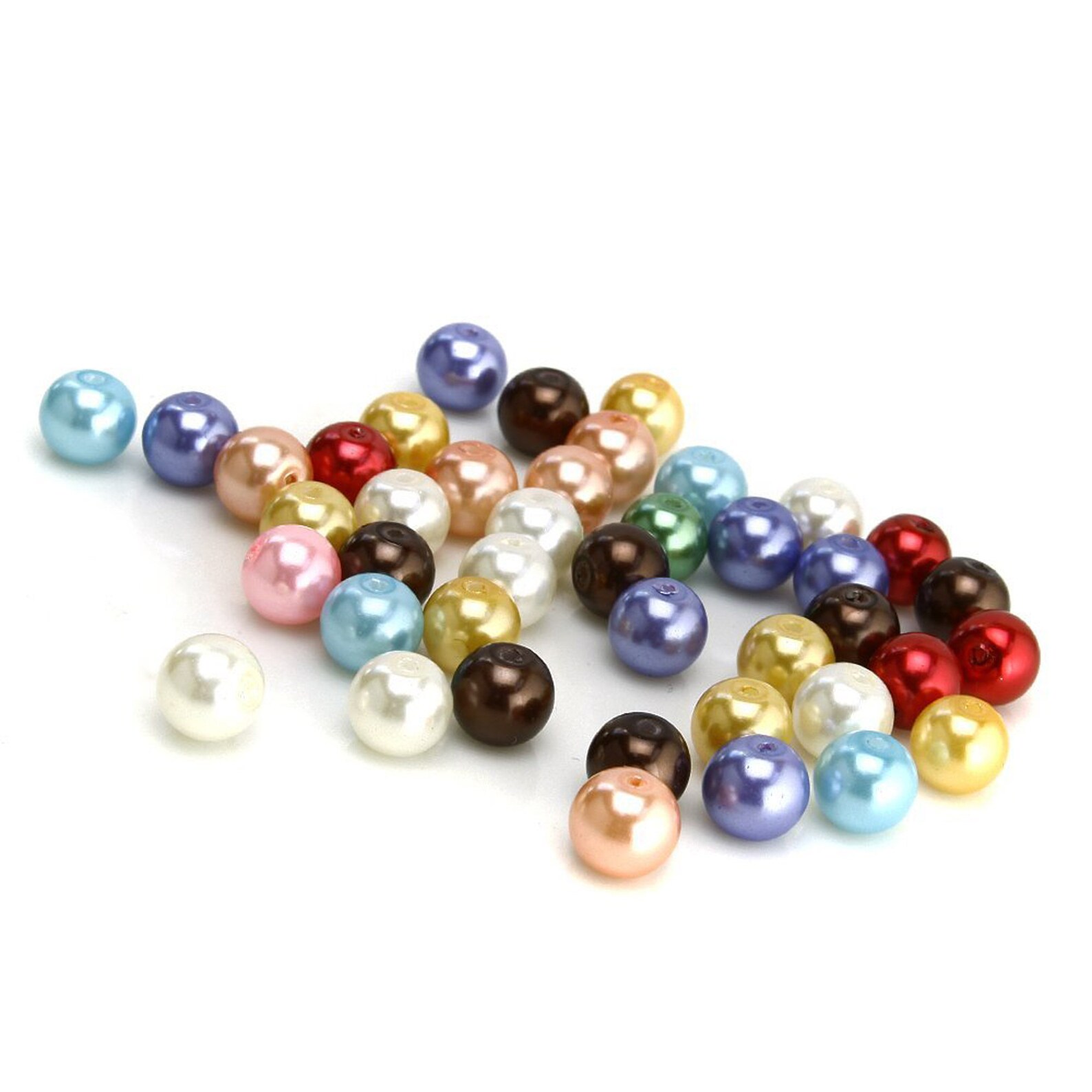 200pcs Glass Pearl Beads Round Loose Top Quality Choose SIZE Choose ...